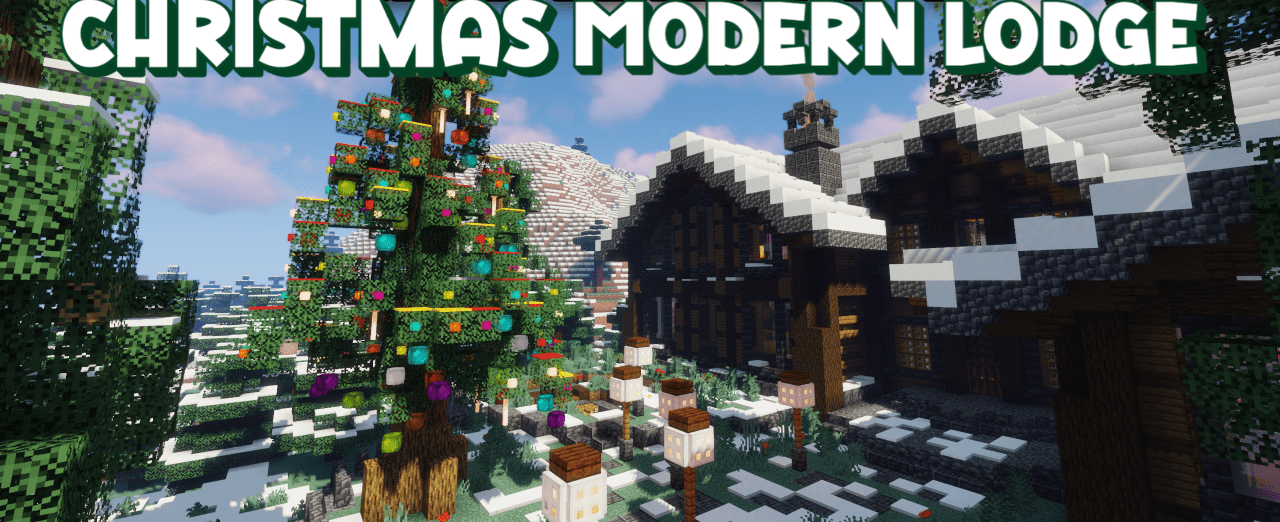Christmas Modern Lodge | Minecraft Map