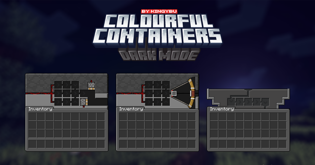 Colourful Containers Dark Mode GUI для Майнкрафт 26.1.2