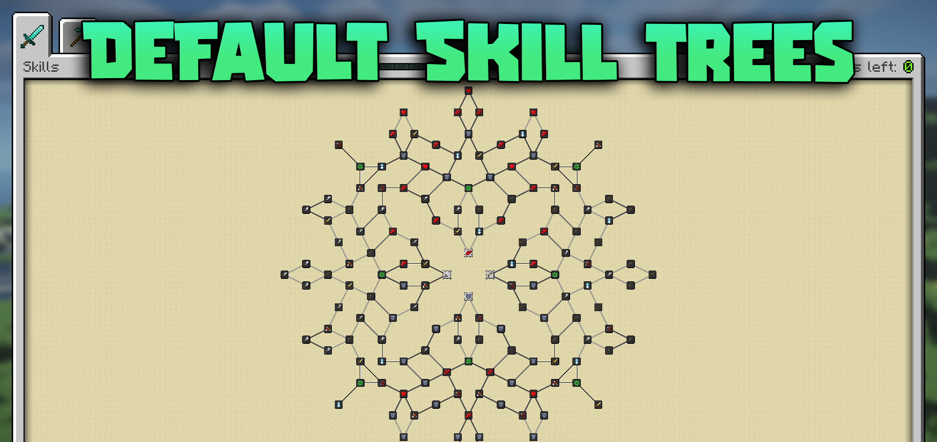 Default Skill Trees for Minecraft 1.21.8