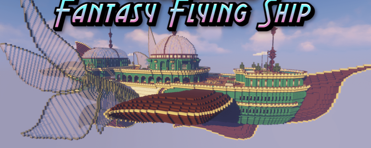 Fantasy Flying Ship | Minecraft Map