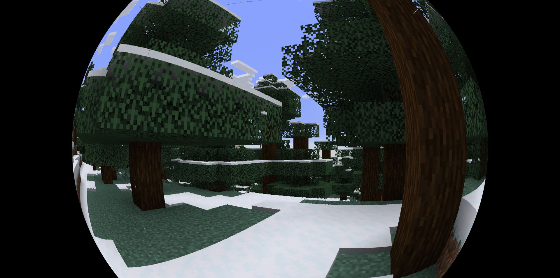 Fisheye Shaders для Майнкрафт 26.1.2