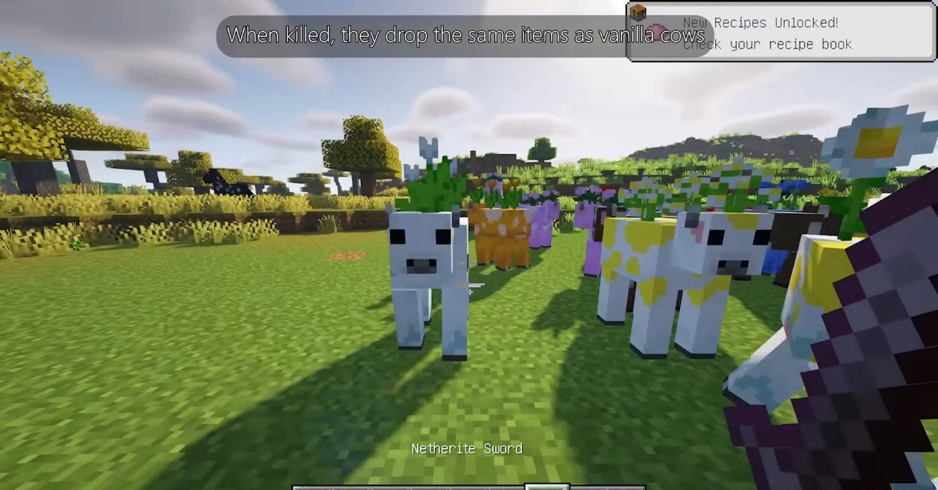 Flowery Mooblooms for Minecraft 1.21.10