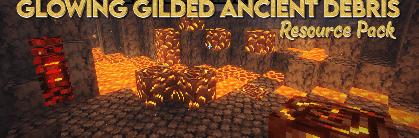 Glowing Gilded Ancient Debris для Майнкрафт 1.16.5