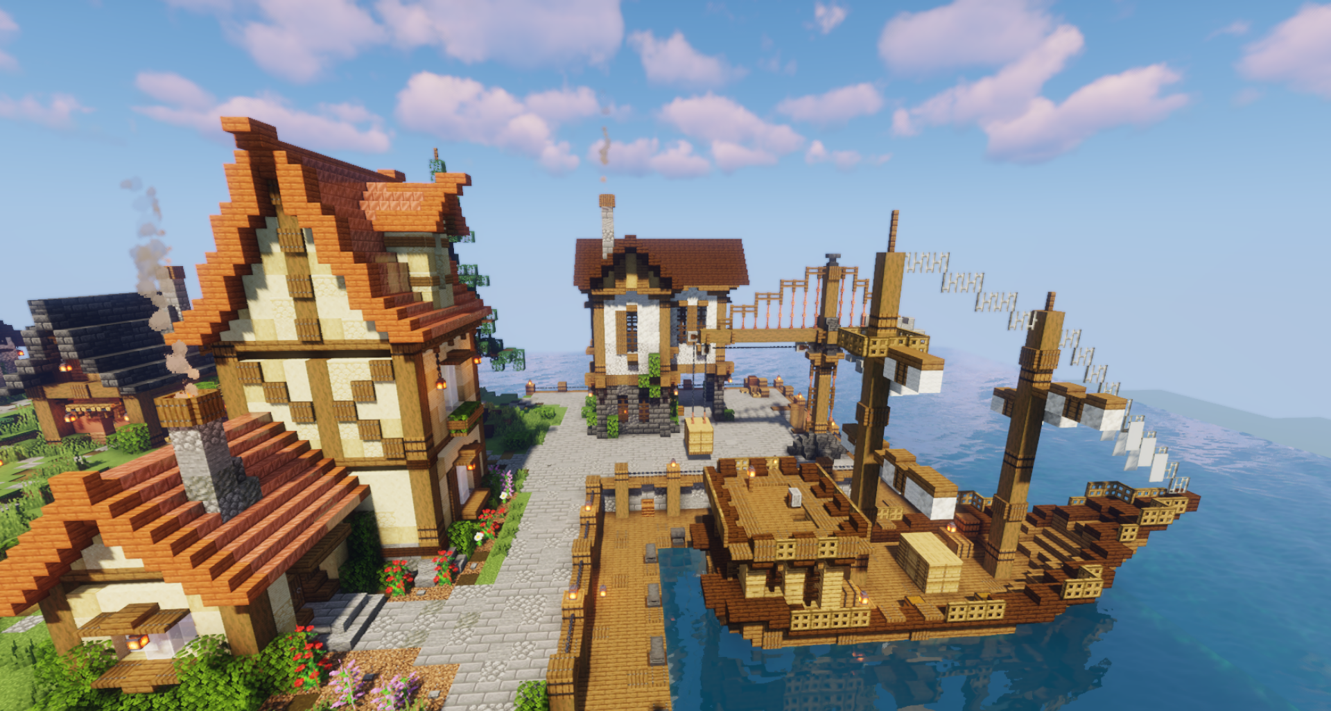 Medieval Seaside Village | Minecraft Map