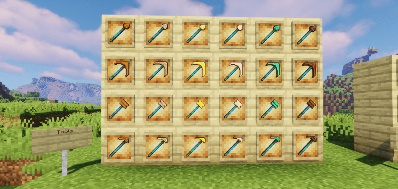 RPG PVP Swords and Tools для Майнкрафт 1.21.10