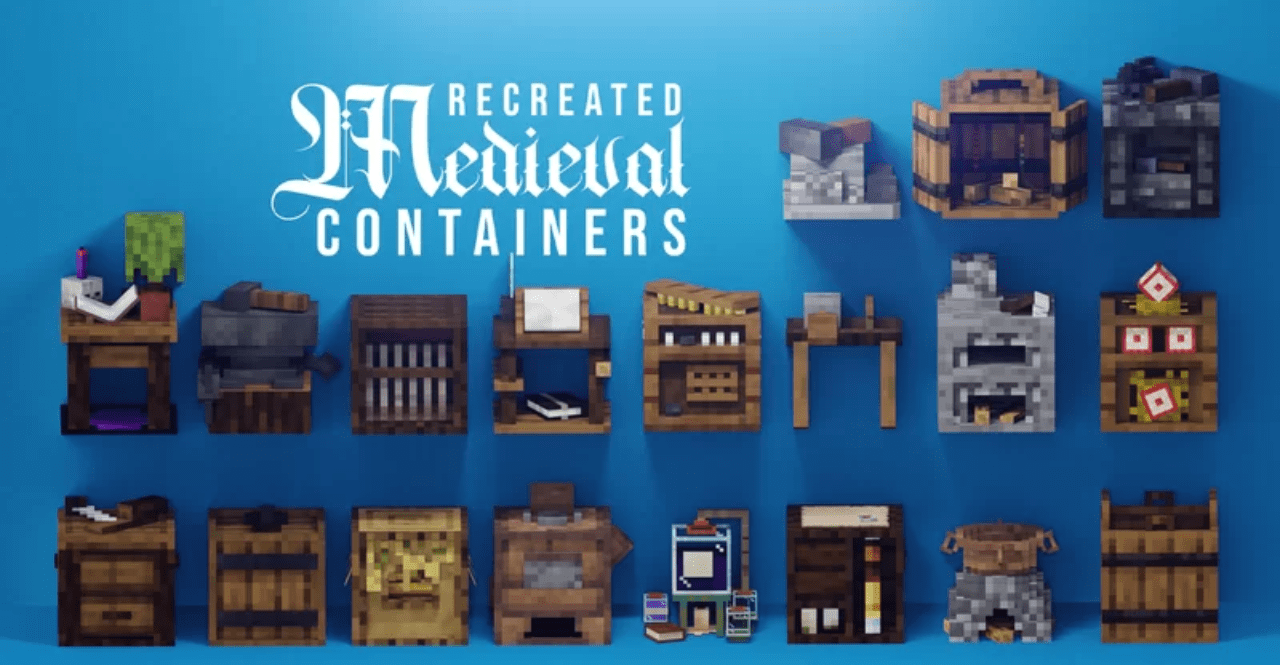 Recreated Medieval Containers for Minecraft 1.21.11