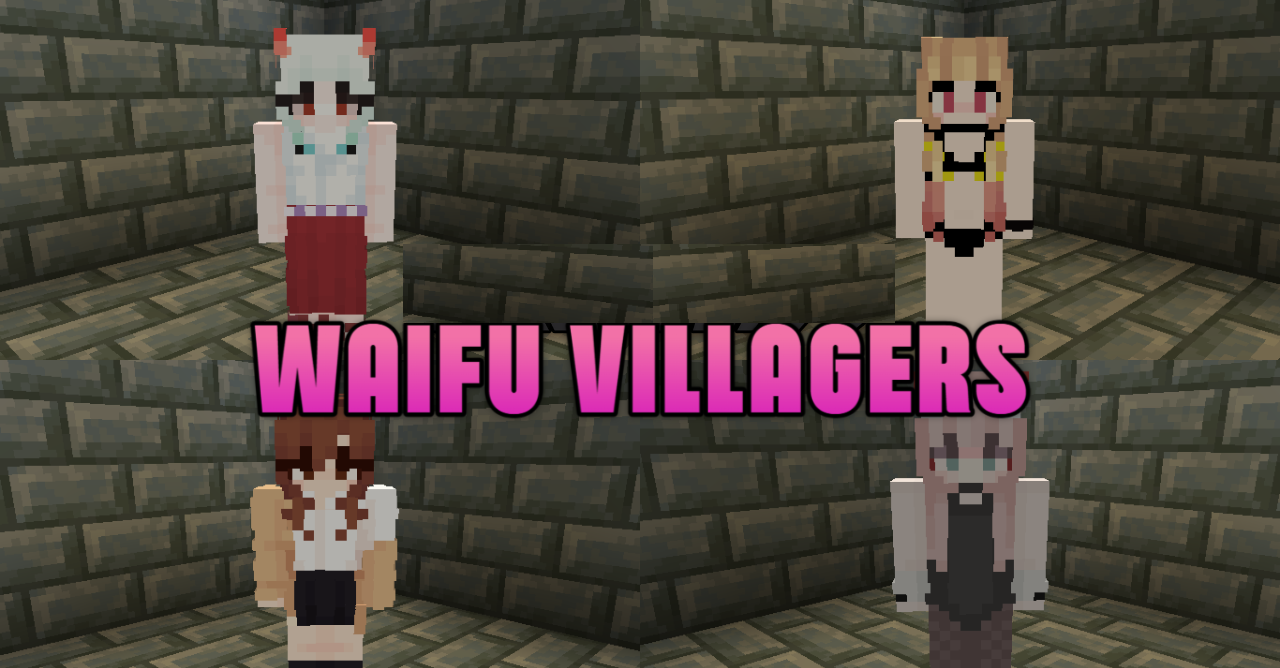 Waifu Villagers for Minecraft 1.21.8