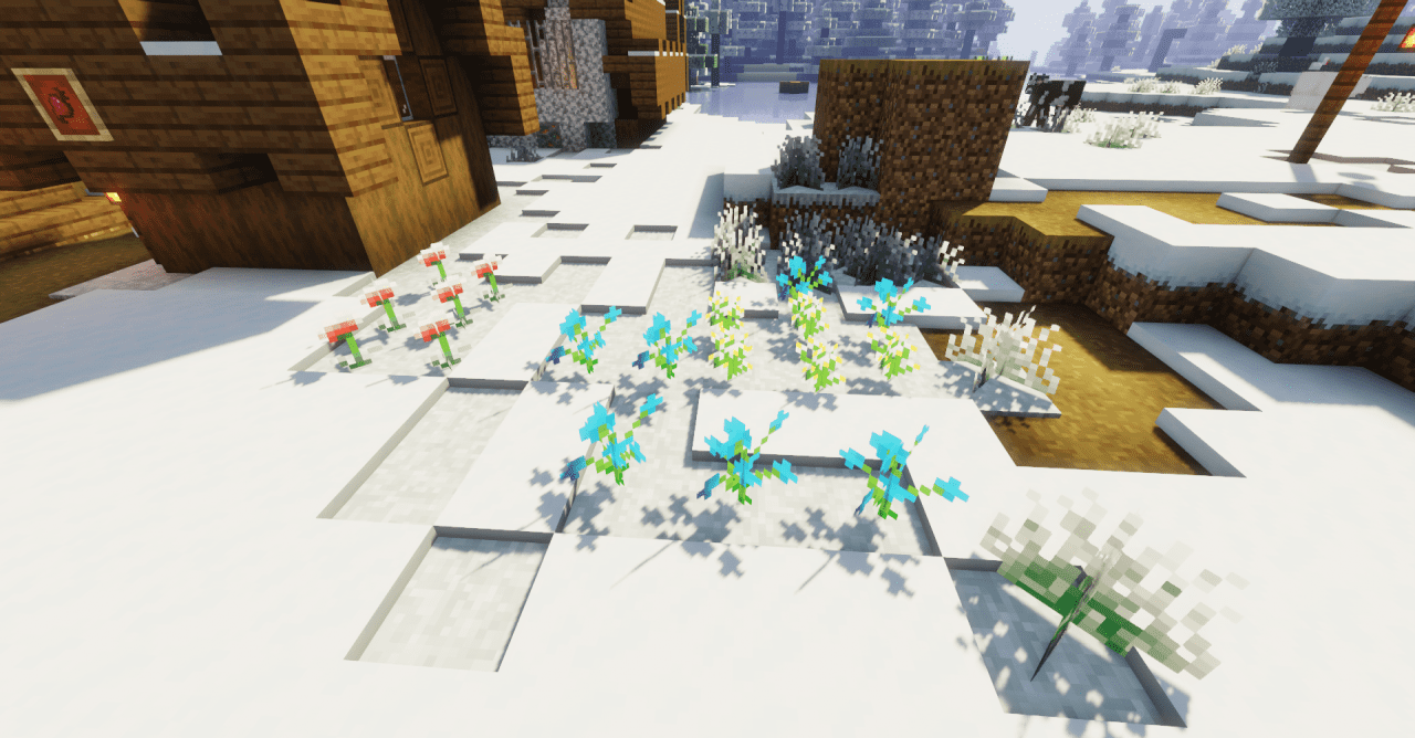 White Leaves & Grass для Майнкрафт 1.21.11