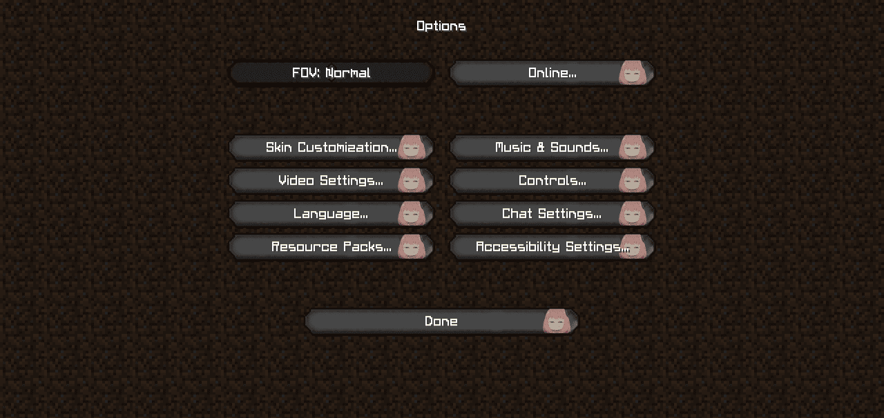 Yiu Anime GUI for Minecraft 1.21.10