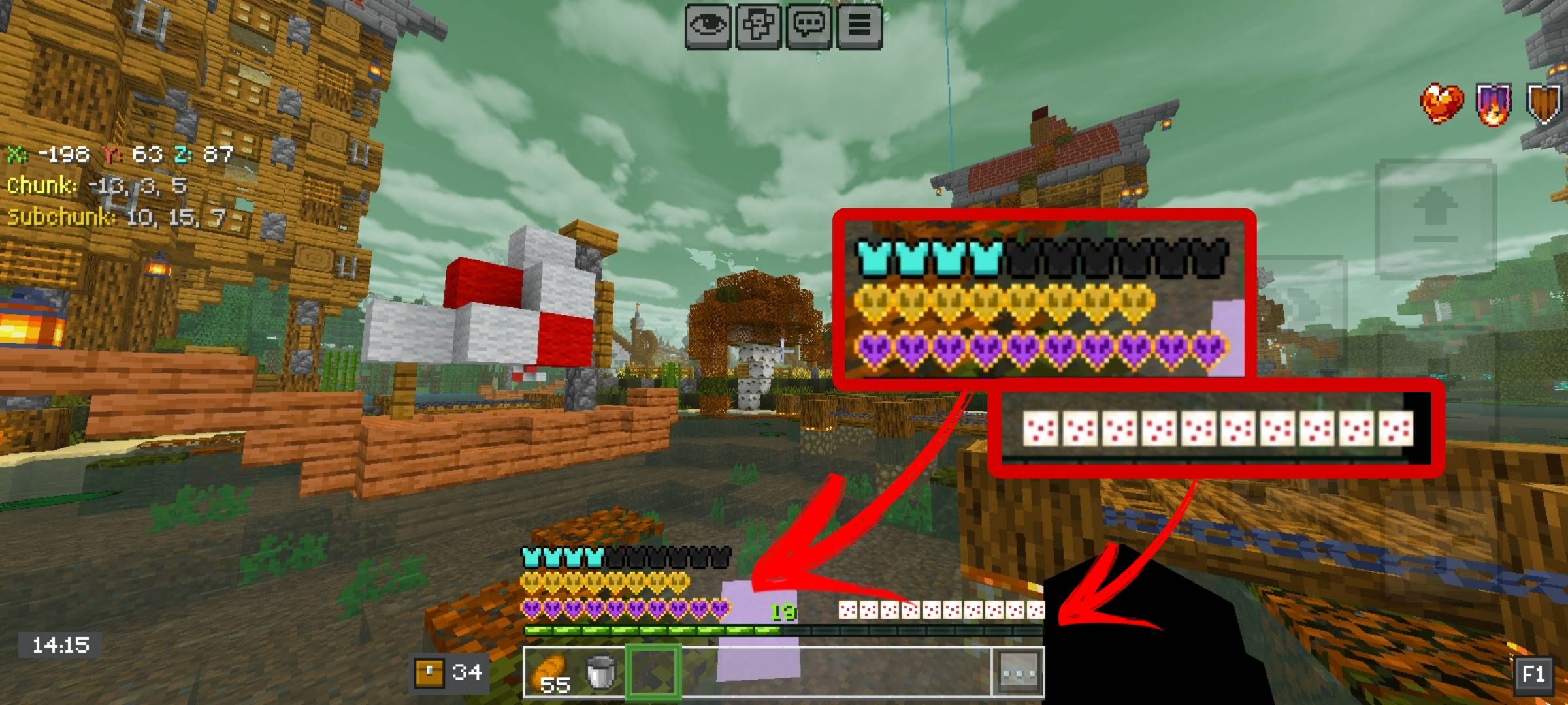Immersive Hearts for Minecraft Pocket Edition 1.21