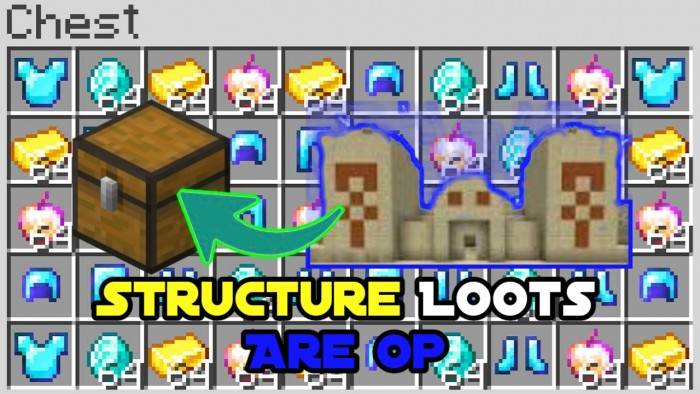 OP Structures Loots для Minecraft Pocket Edition 1.21