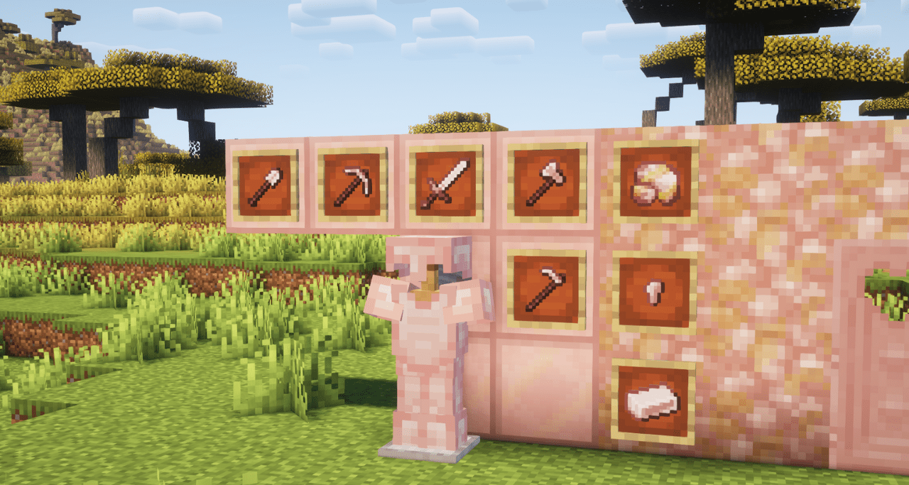 Rose Gold Equipment for Minecraft 1.21.11