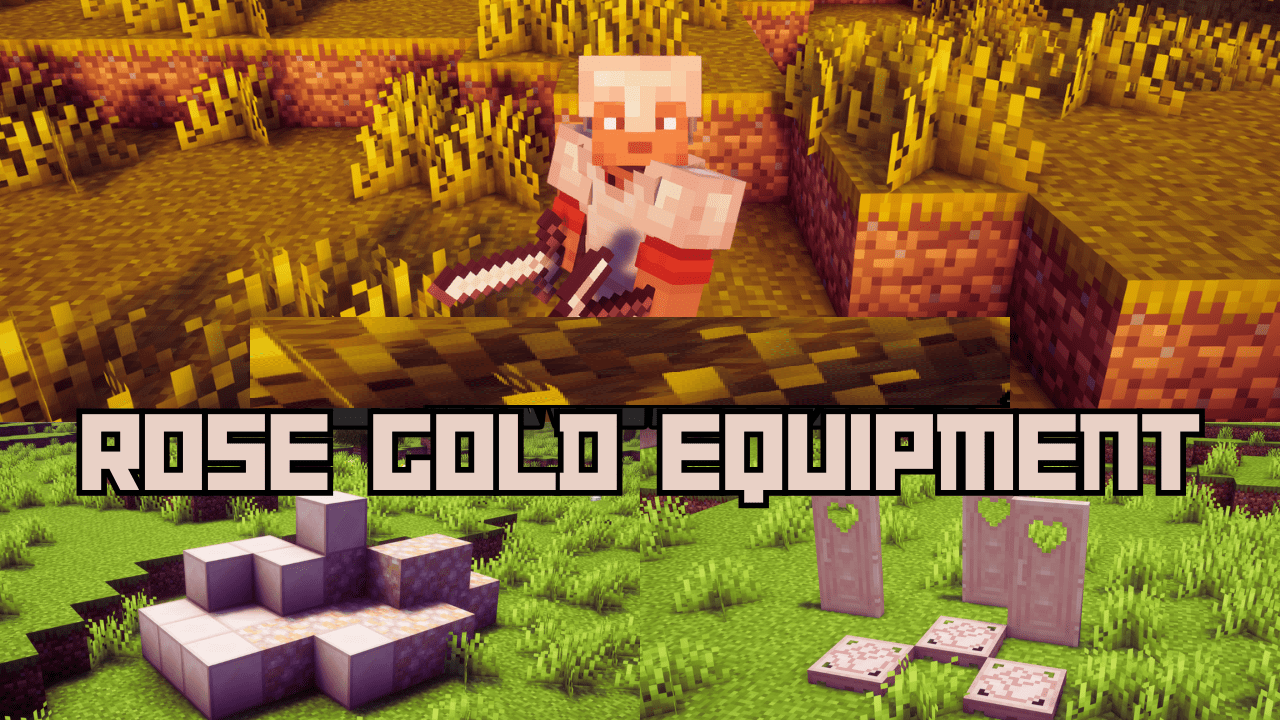 Rose Gold Equipment для Minecraft 1.21.11